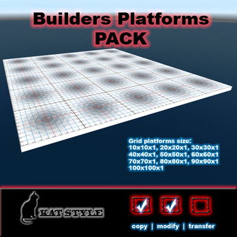 Second Life Marketplace - Builders Grid - KAT STYLE - Platforms Pack
